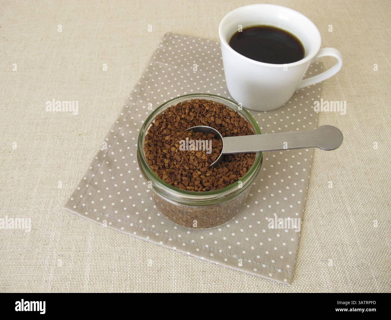 A cup of instant coffee made from instant coffee beans Stock Photo - Alamy