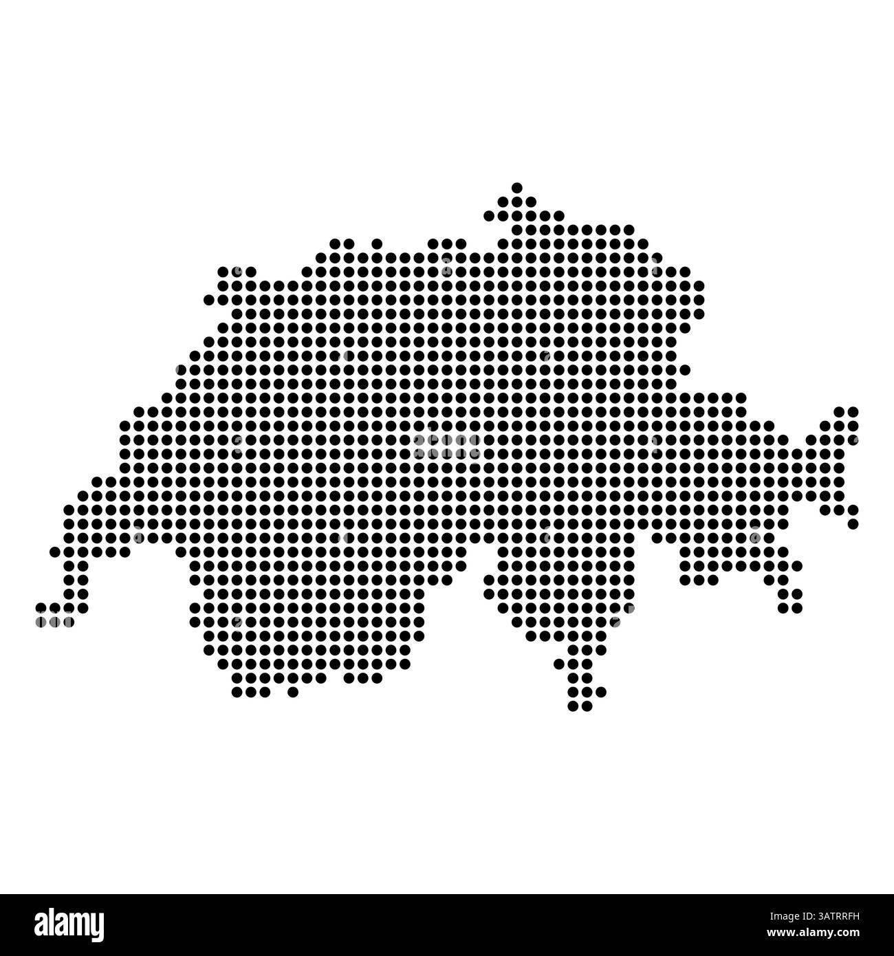 Switzerland map shape, travel web flat concept icon symbol vector ...