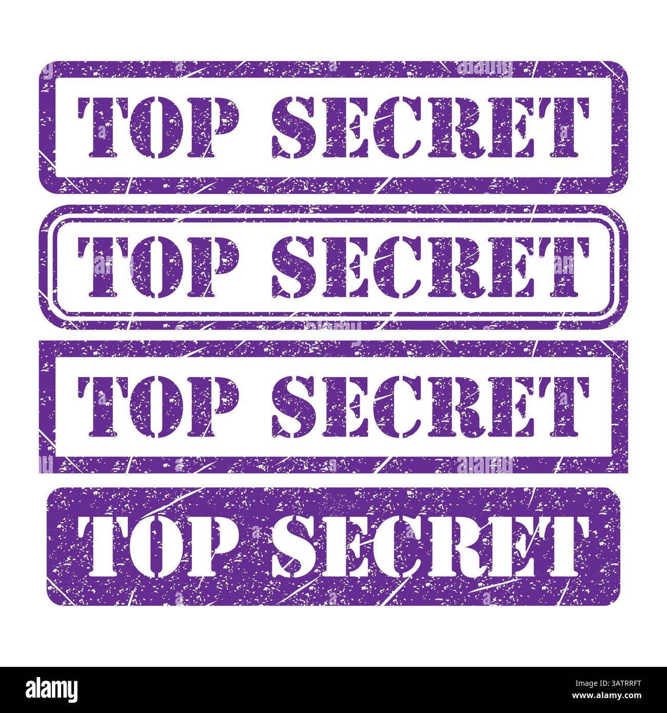 Set of Top secret stamp symbol, label sticker sign button, text banner ...