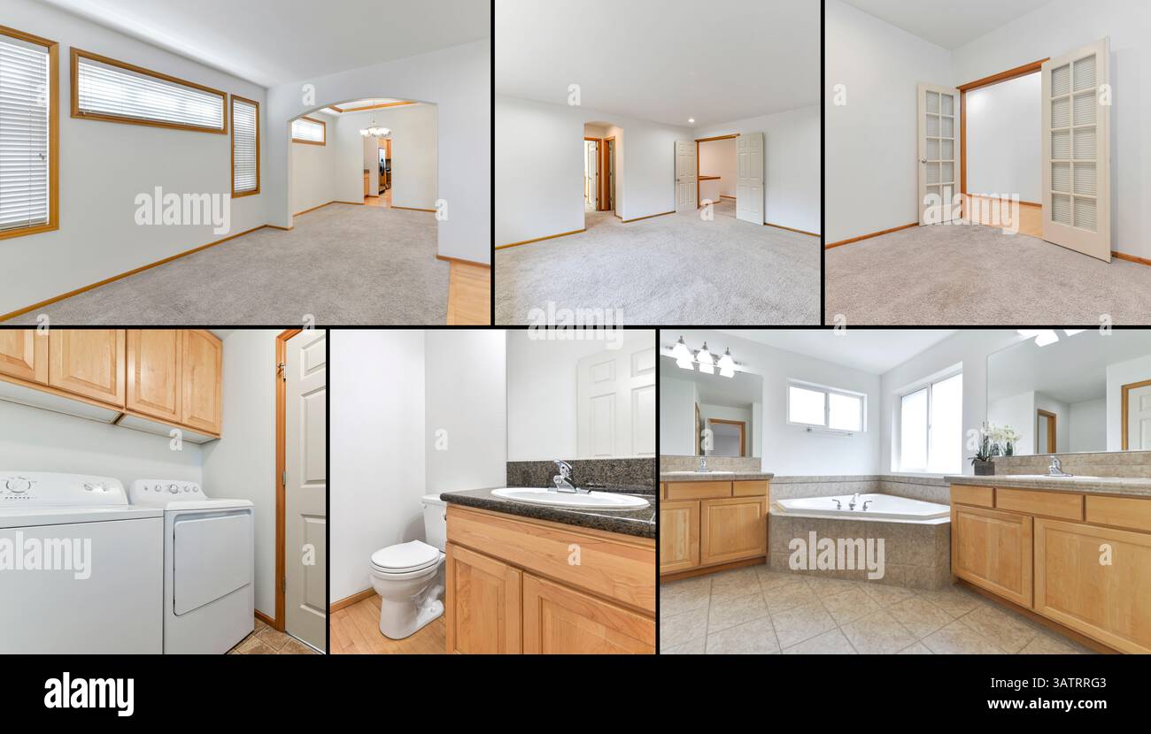 Collage of a modern residential home interior Stock Photo - Alamy