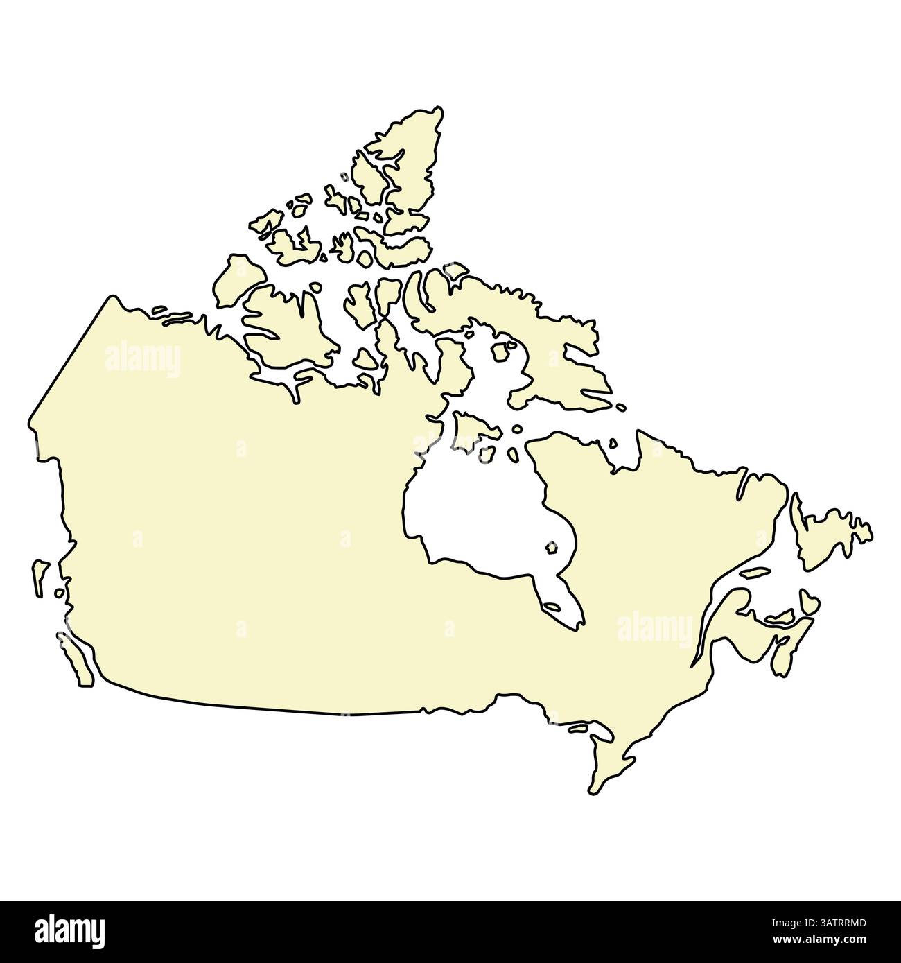 Canada map symbol shape, travel web flat concept icon vector ...