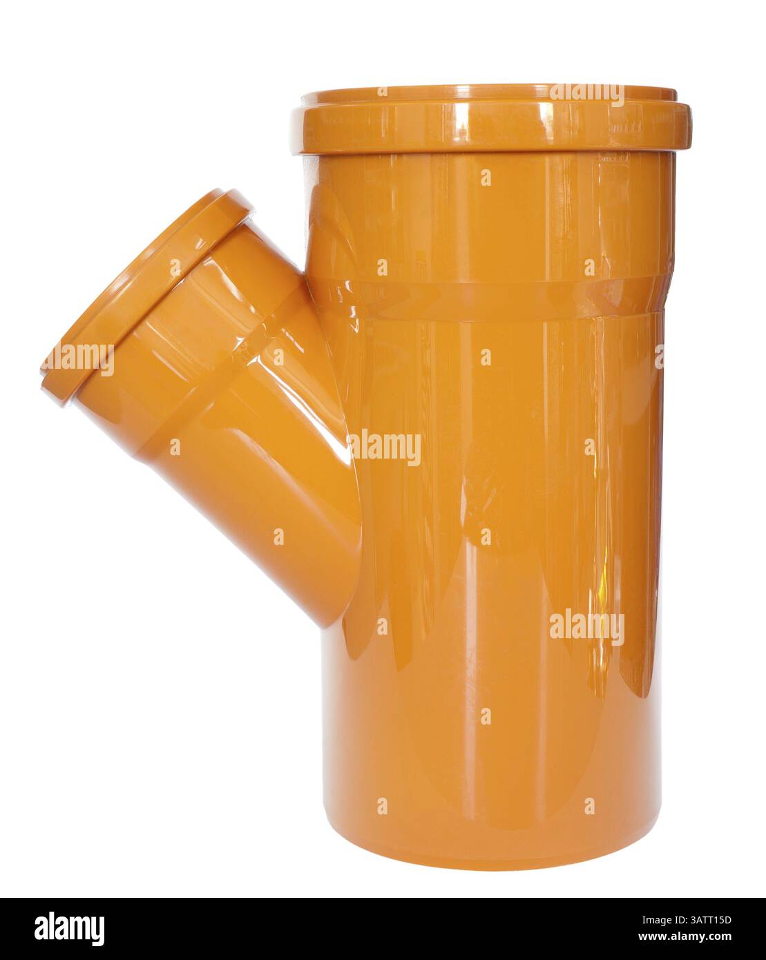 A PVC fitting - a draining wye pipe Stock Photo - Alamy