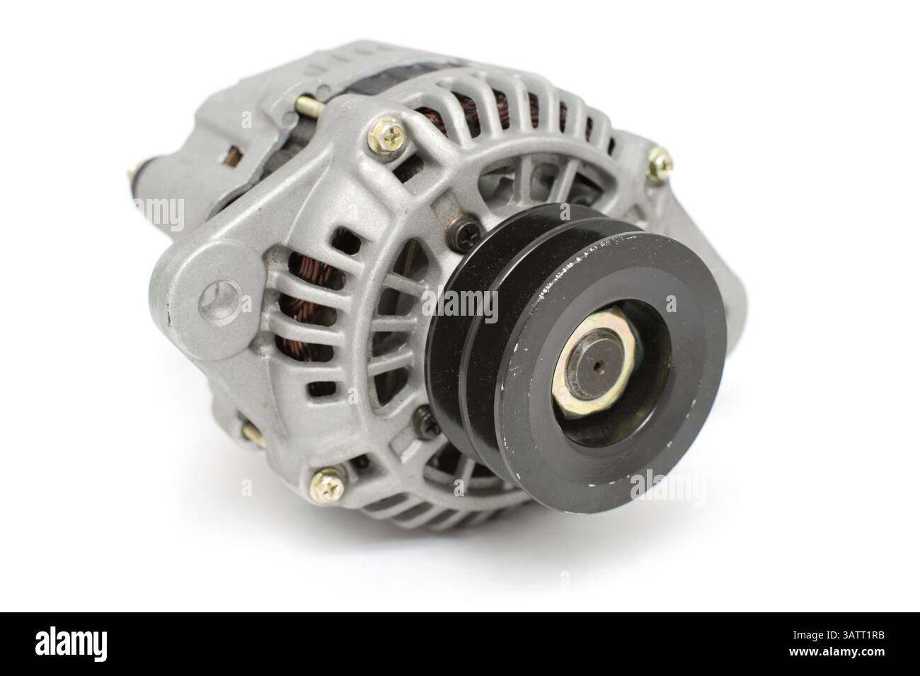 Auto part, electric generator for diesel engine against white ...