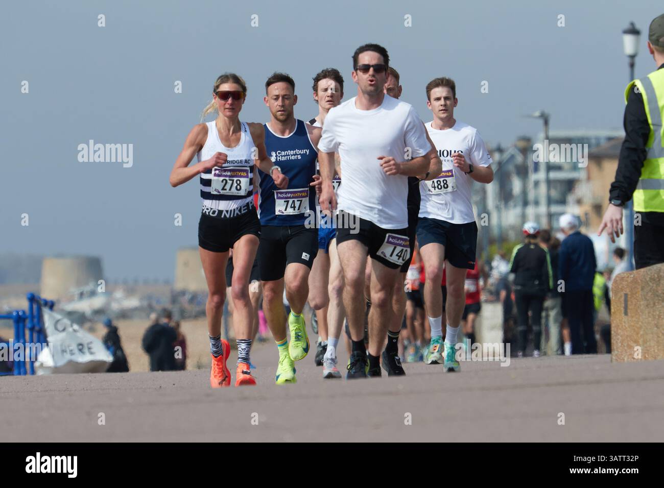 Helen Gaunt (race number 278), the first woman finisher of the ...