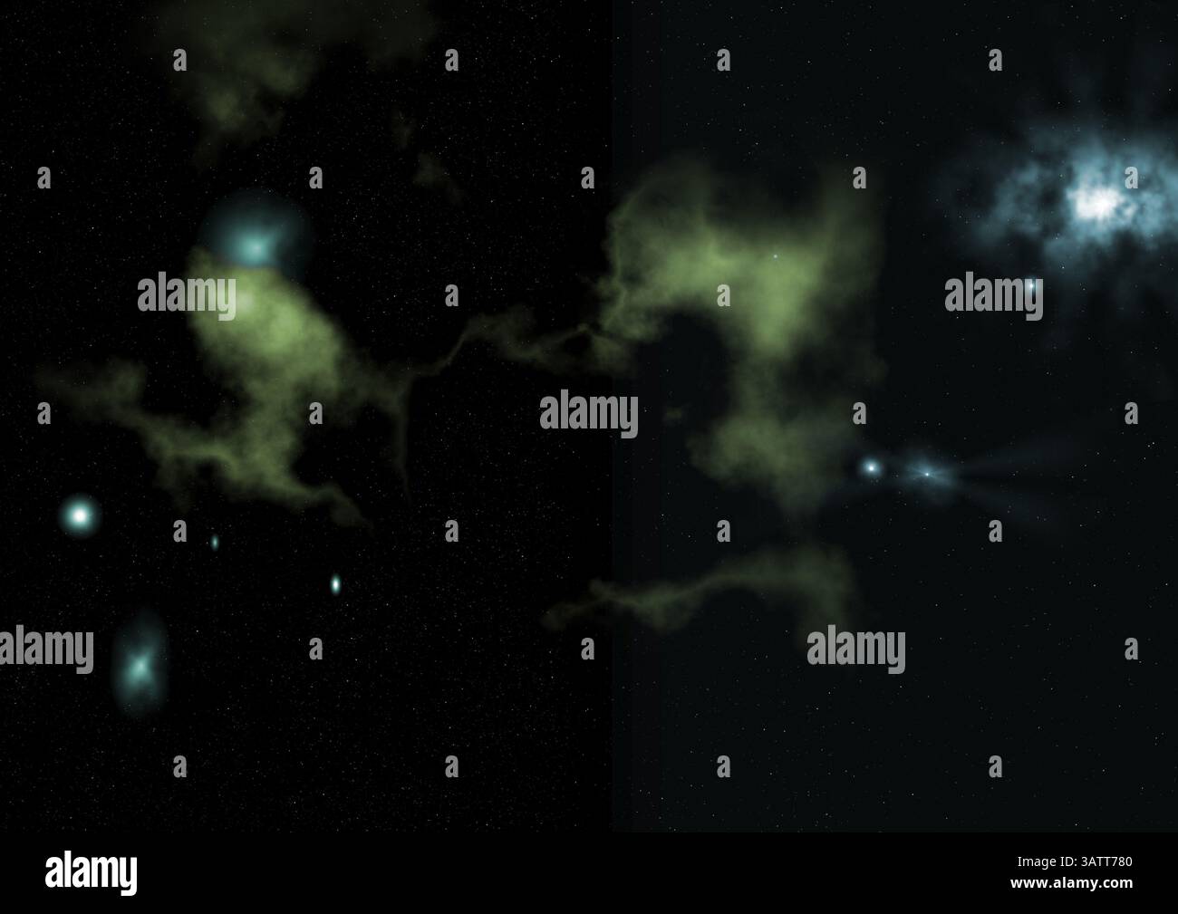 Small part of an infinite star field of space in the Universe. Elements ...