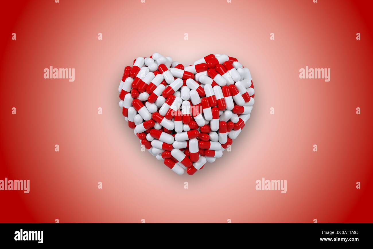 Heart filled capsules day cardiovascular hi-res stock photography and ...