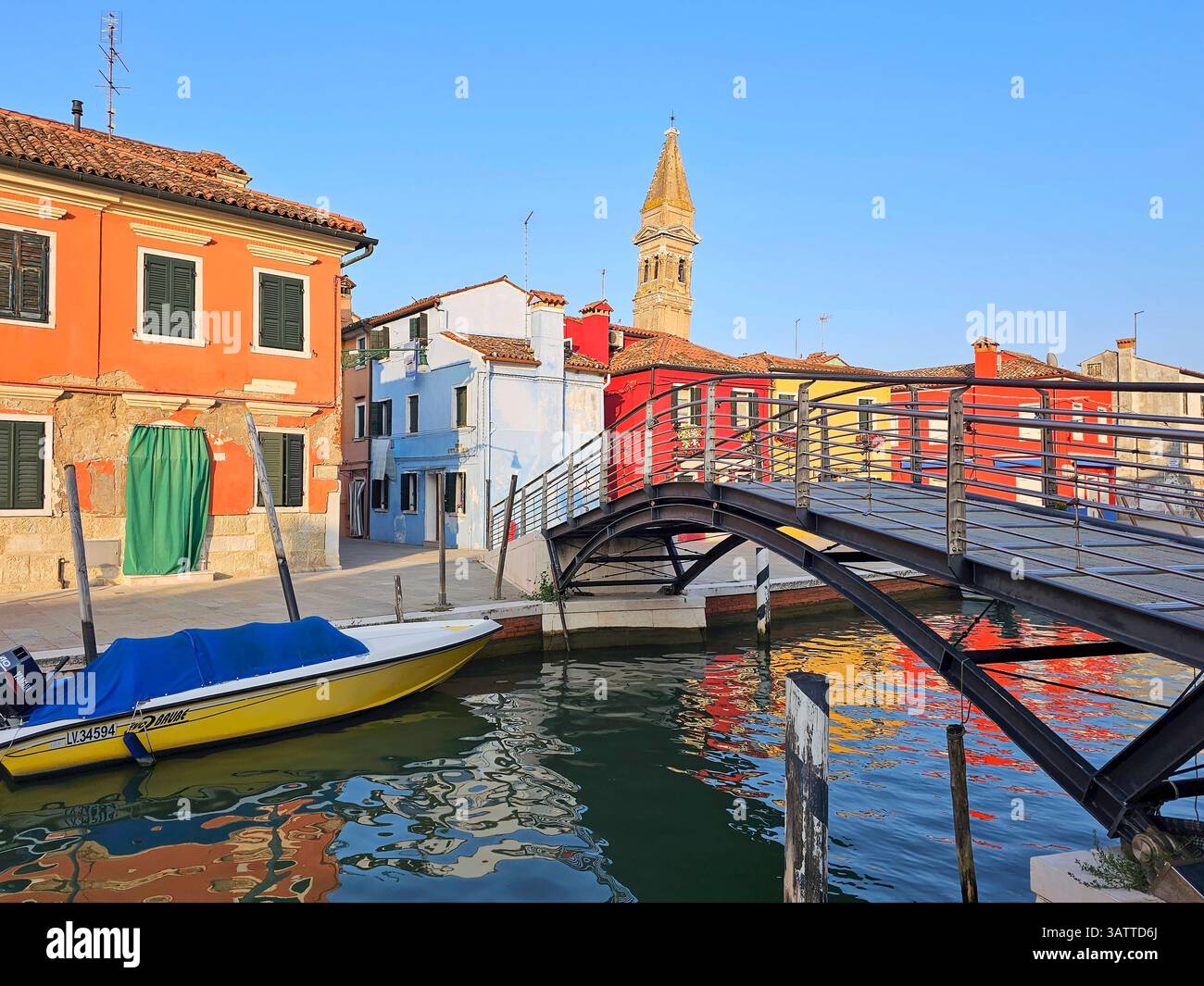 Bright colors of Burano, Venice, Italy Stock Photo - Alamy