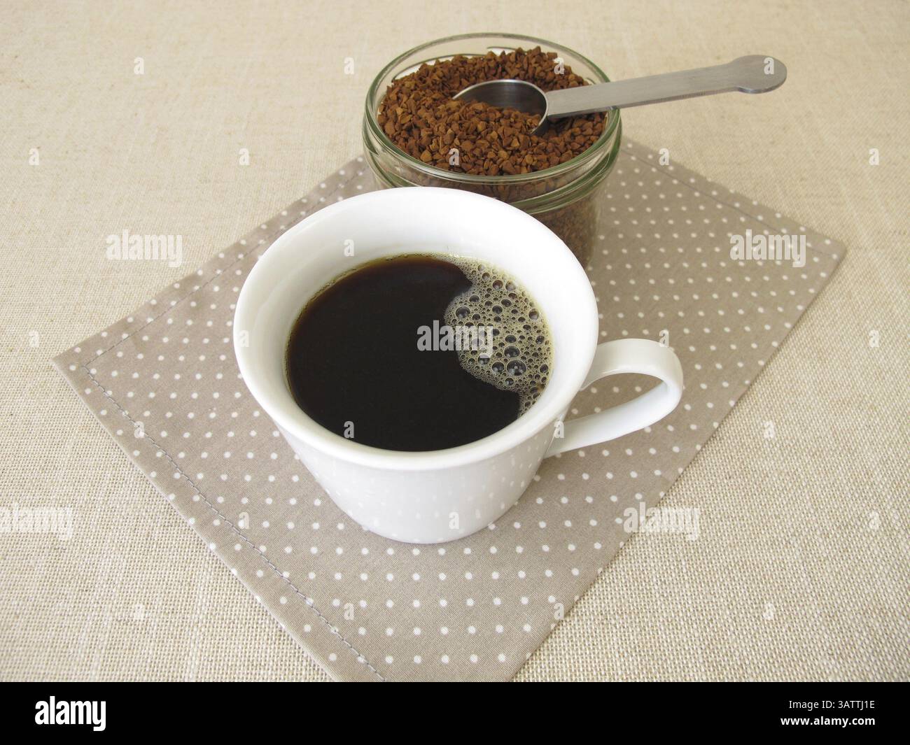 A cup of instant coffee made from instant coffee beans Stock Photo - Alamy