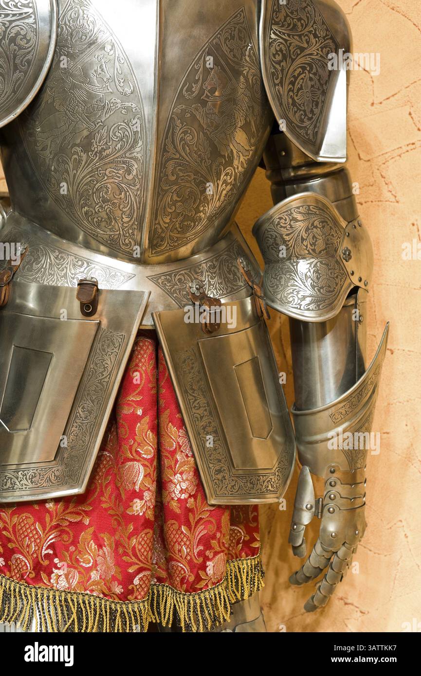 A part of knight armour suit, a cuirass Stock Photo - Alamy