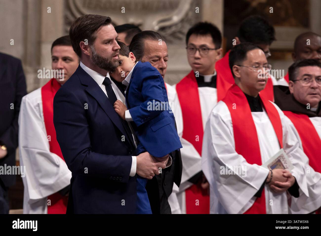 Vatican city, Vatican, 18 April 2025. U.S. Vice President JD Vance and ...