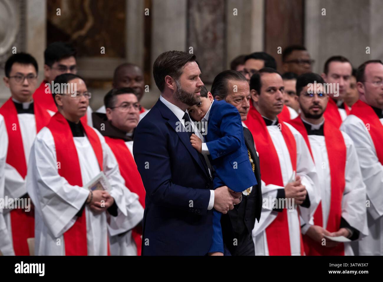 Vatican city, Vatican, 18 April 2025. U.S. Vice President JD Vance and ...