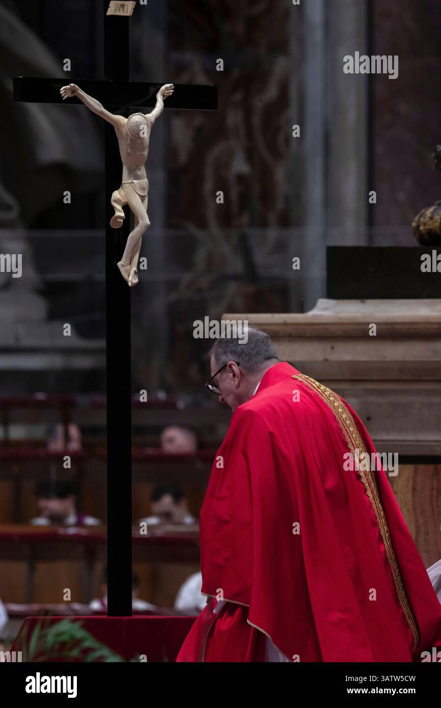 Vatican city, Vatican, 18 April 2025. Cardinal Claudio Gugerotti ...
