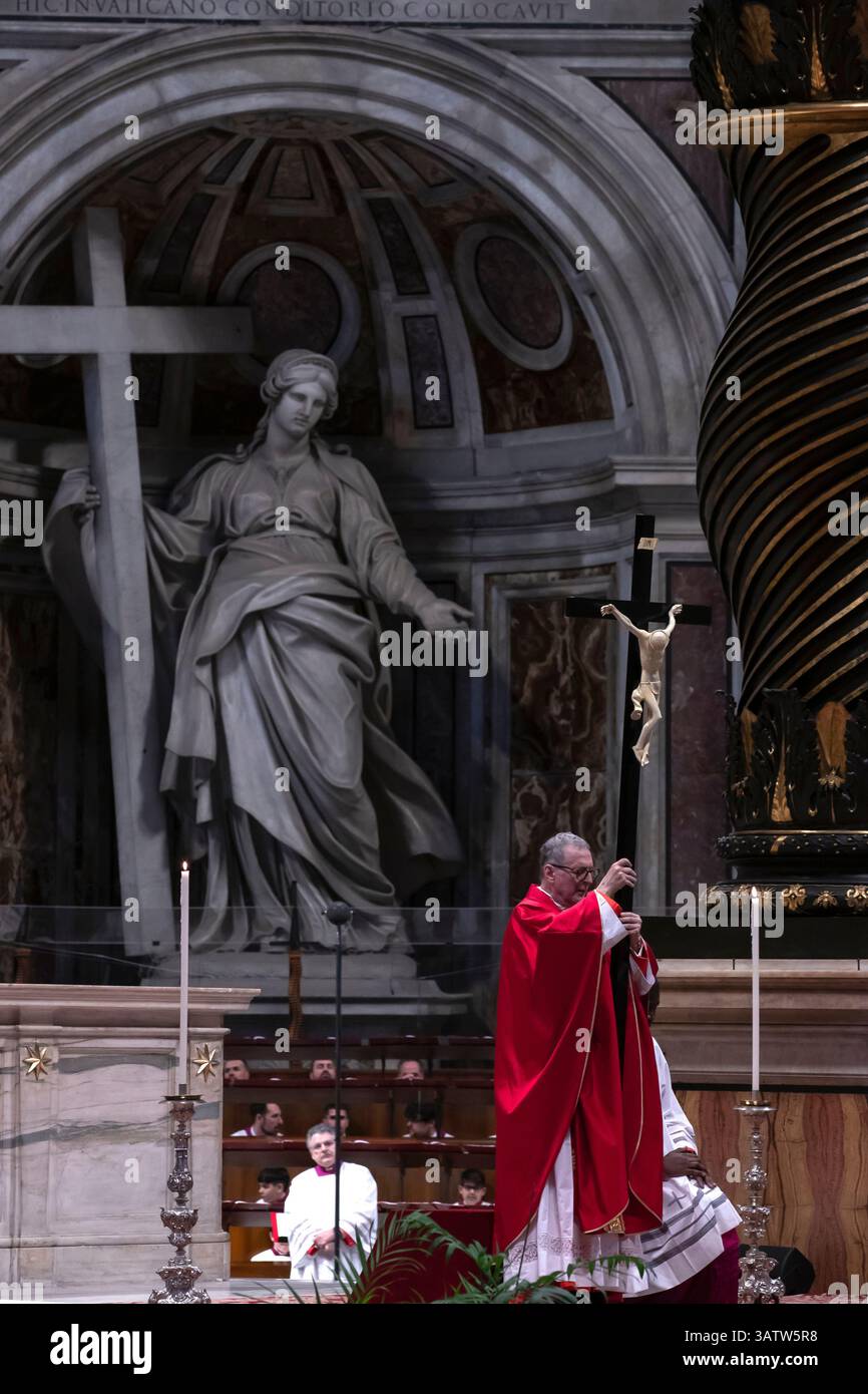Vatican city, Vatican, 18 April 2025. Cardinal Claudio Gugerotti ...