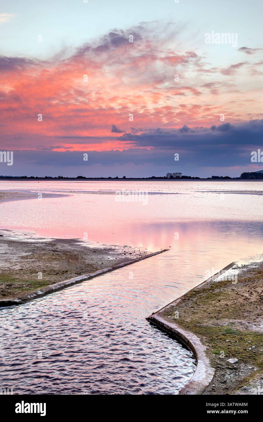 Cheddar Reservoir; Sunset; Somerset; UK Stock Photo - Alamy
