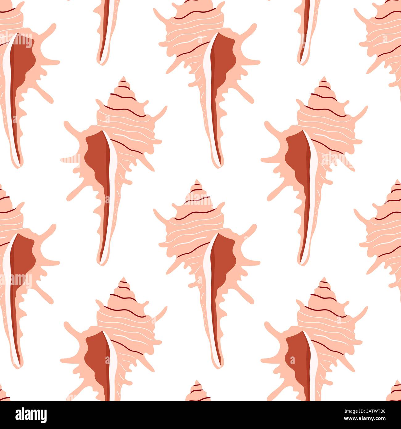 Warm-toned shell pattern fills the surface, offering a nautical touch ...