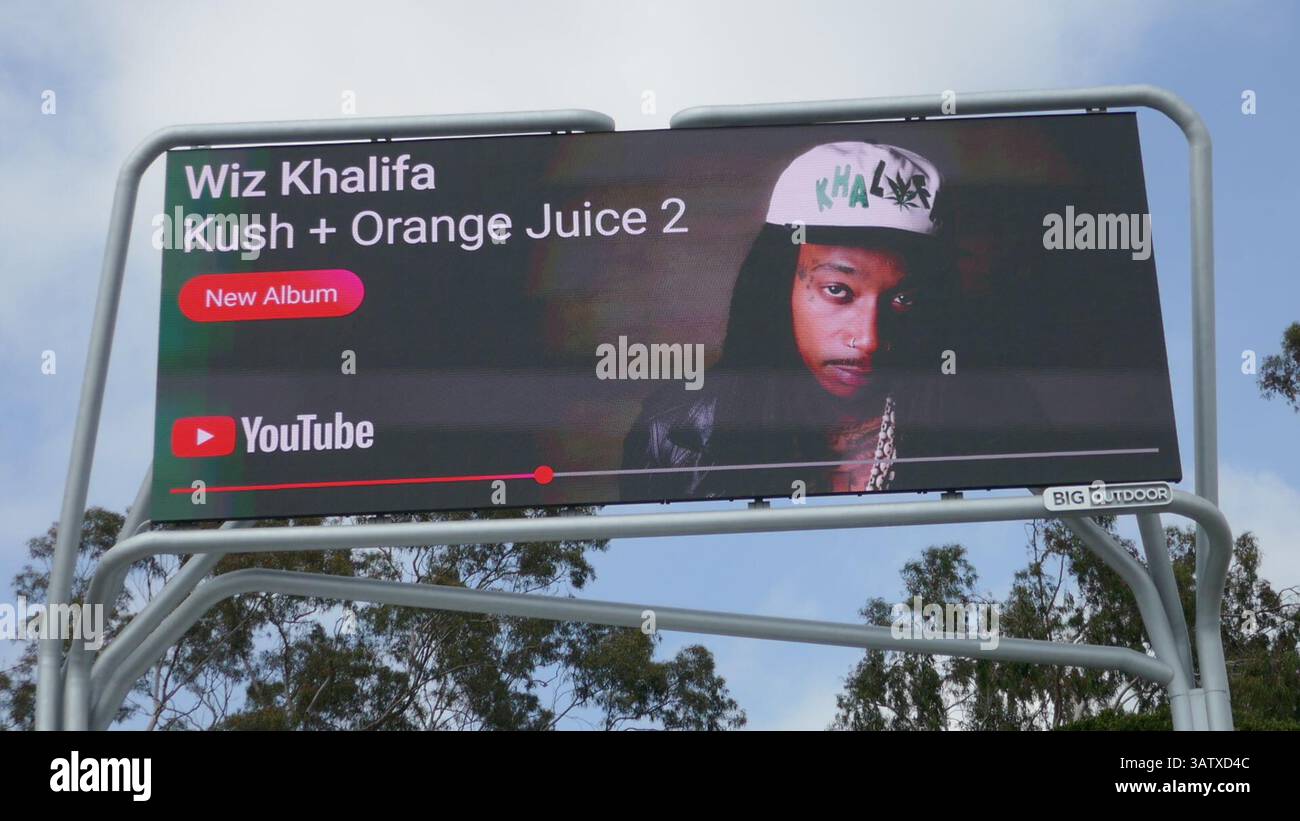 Los Angeles, California, USA 18th April 2025 Wiz Khalifa Kush + Orange Juice 2 New Album YouTube ...