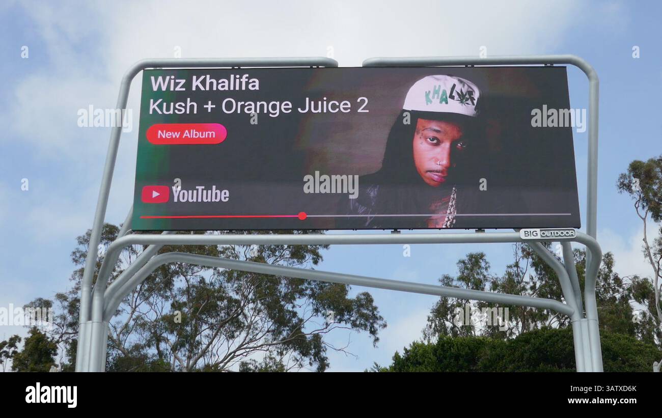 Los Angeles, California, USA 18th April 2025 Wiz Khalifa Kush + Orange Juice 2 New Album YouTube ...
