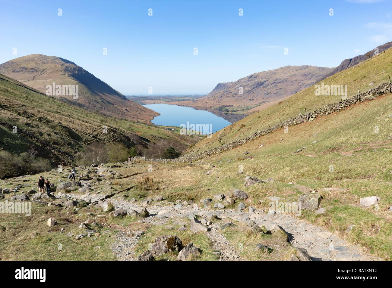 The path to Scafell Pike from Wasdale Head Stock Photo - Alamy