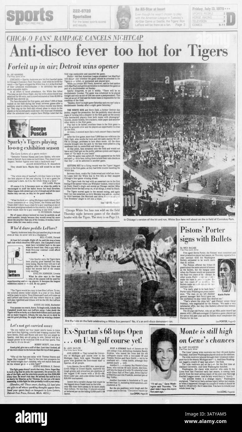 Disco demolition night chicago hi-res stock photography and images - Alamy