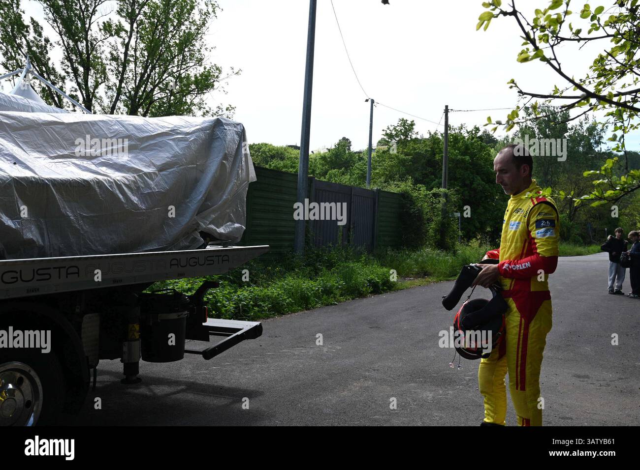 Imola, Italy. 19th Apr, 2025. Robert Kubica After Crash during FP3 at ...