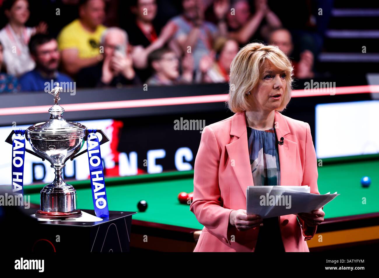 Sheffield, UK. 19th Apr, 2025. BBC presenter Hazel Irvine during the ...