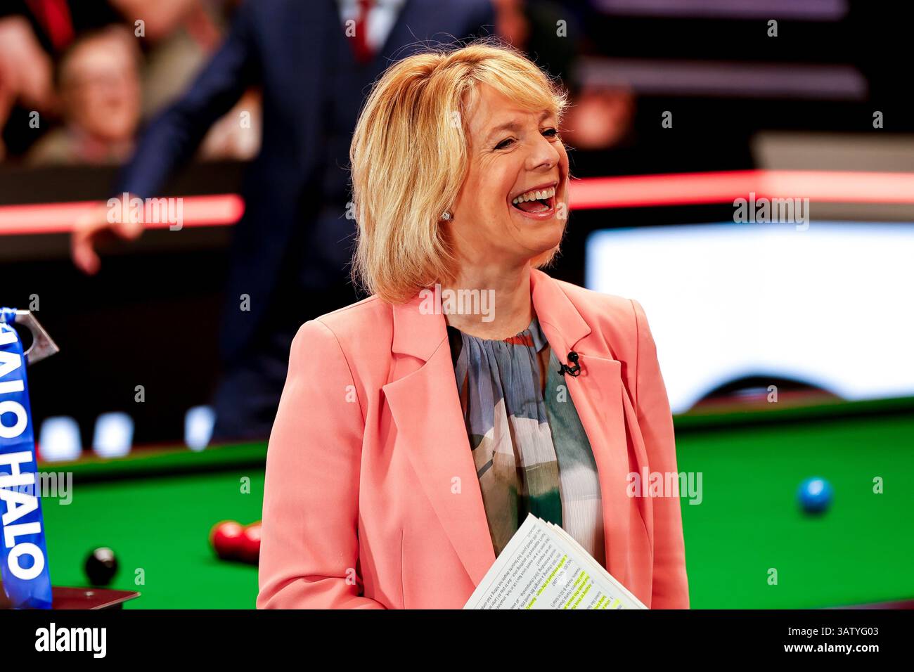 Sheffield, UK. 19th Apr, 2025. BBC presenter Hazel Irvine during the ...