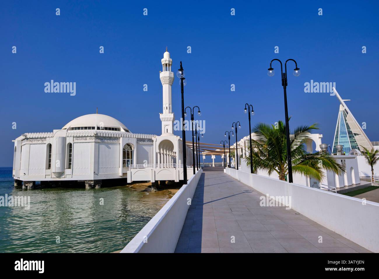 Saudi Arabia, Makkah Province, Jeddah, Corniche, Al Rahmah Mosque Stock ...