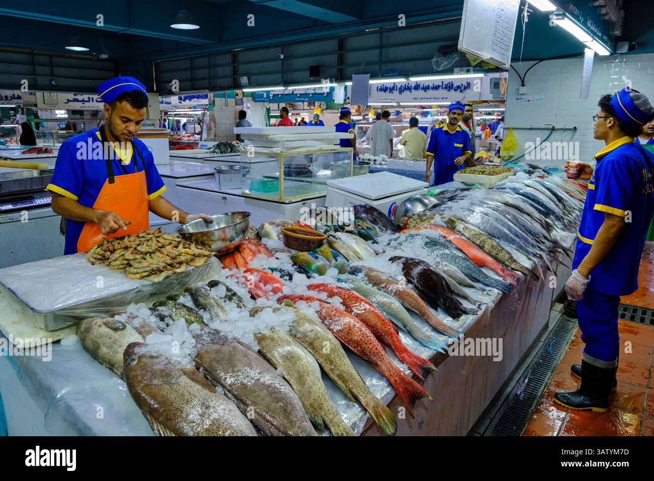 Saudi Arabia, Makkah Province, Jeddah, Central Fish Market Stock Photo ...