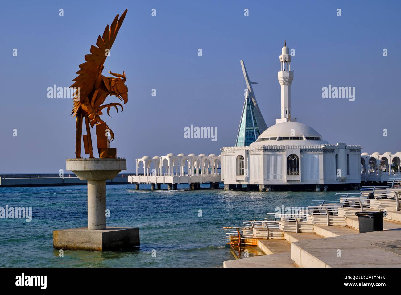 Saudi Arabia, Makkah Province, Jeddah, Corniche, Al Rahmah Mosque Stock ...