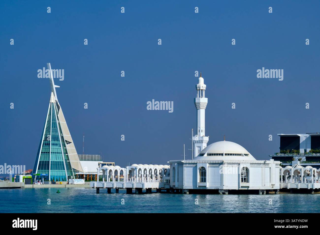 Saudi Arabia, Makkah Province, Jeddah, Corniche, Al Rahmah Mosque Stock ...