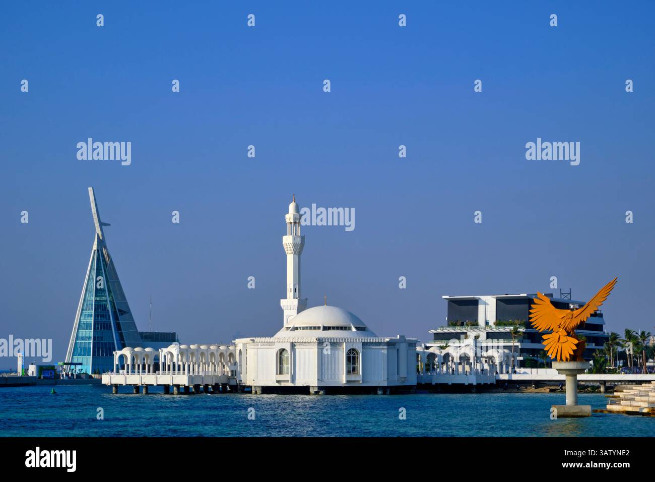 Saudi Arabia, Makkah Province, Jeddah, Corniche, Al Rahmah Mosque Stock ...