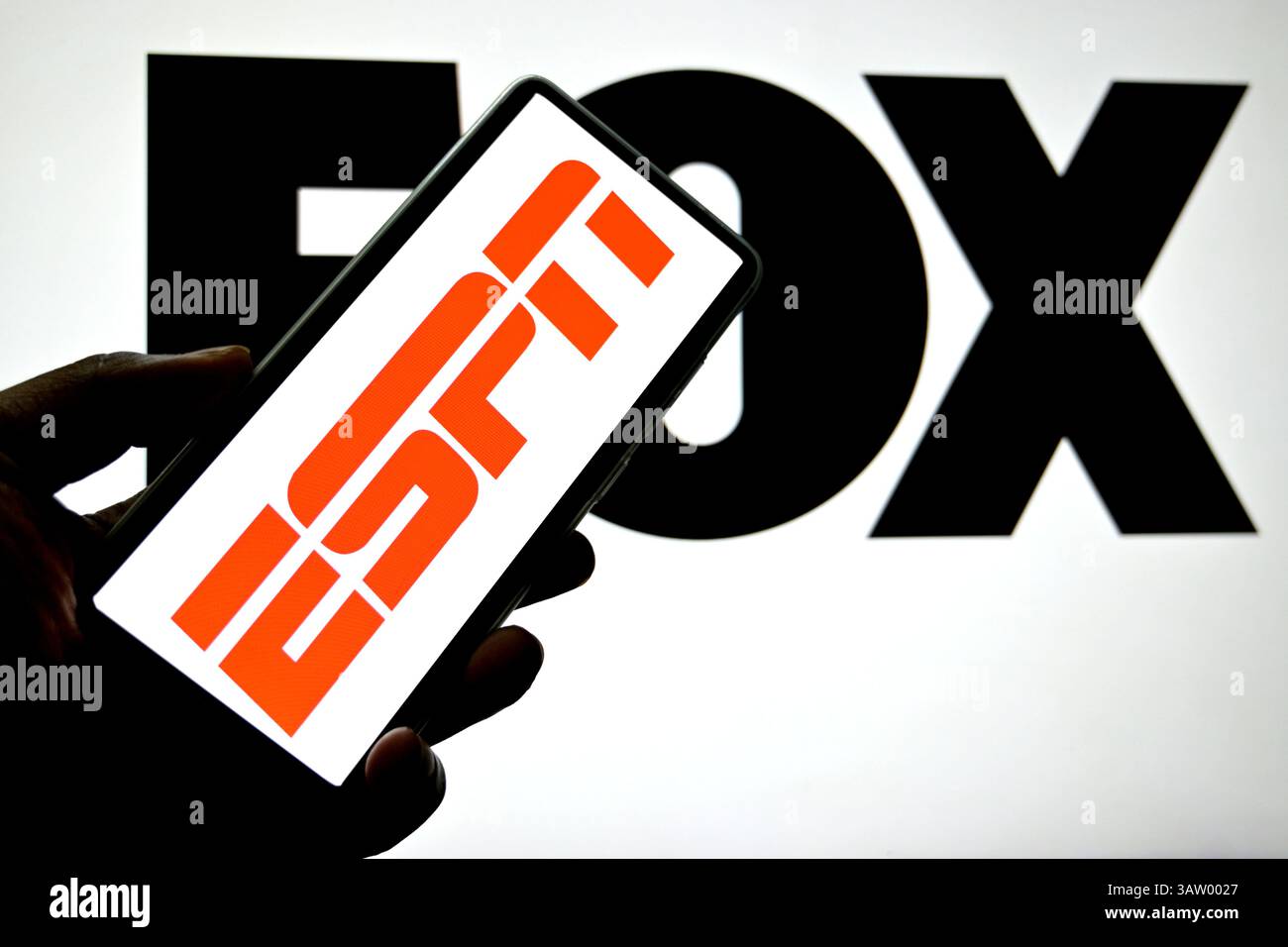 In this photo illustration, an ESPN logo is seen displayed on a ...