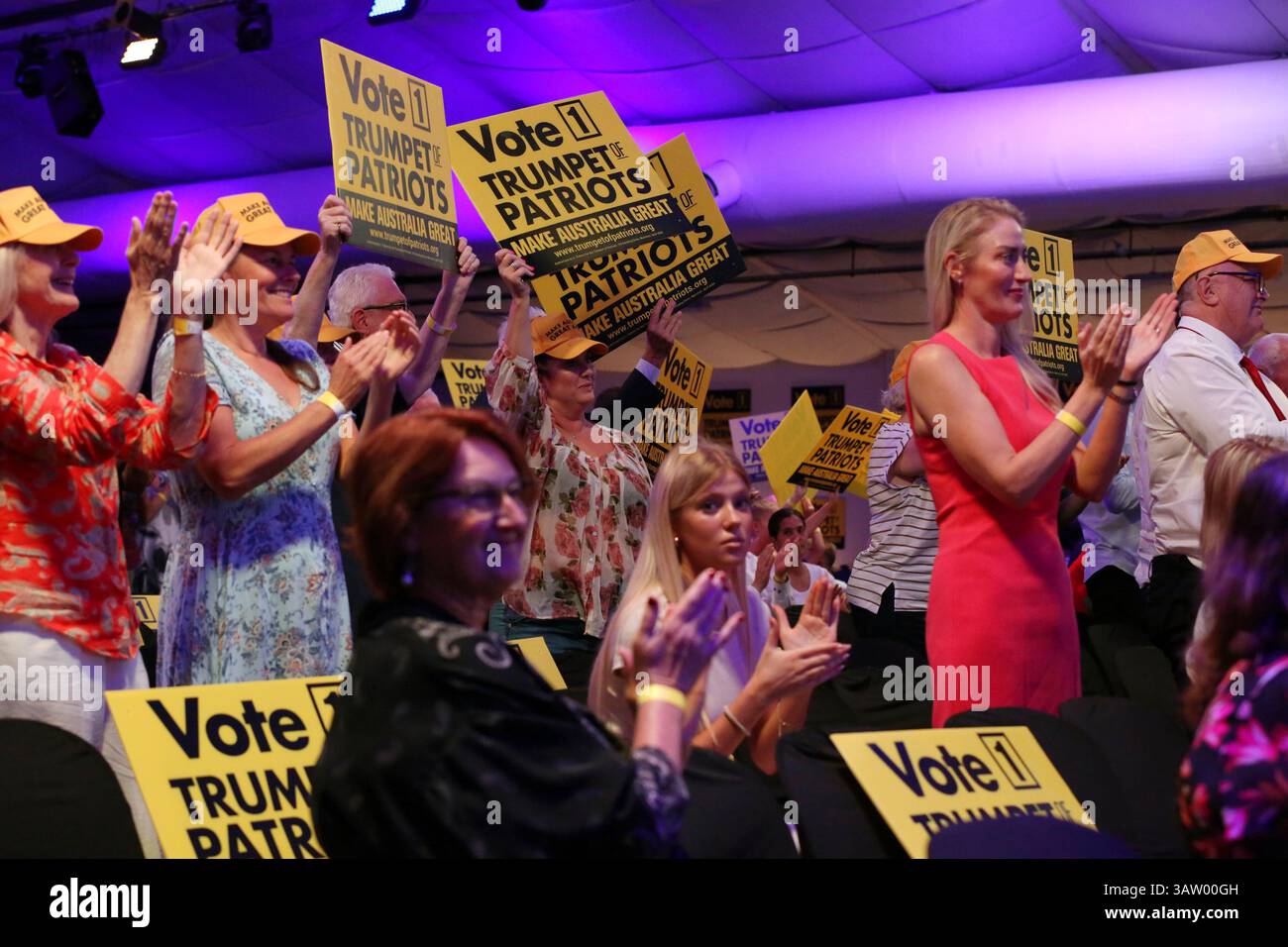 Supporters cheer on during the Trumpet of Patriots' National Launch ...