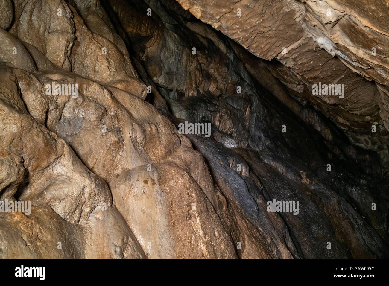 Thirst House cave in the nature reserve of Deepdale near Buxton in ...