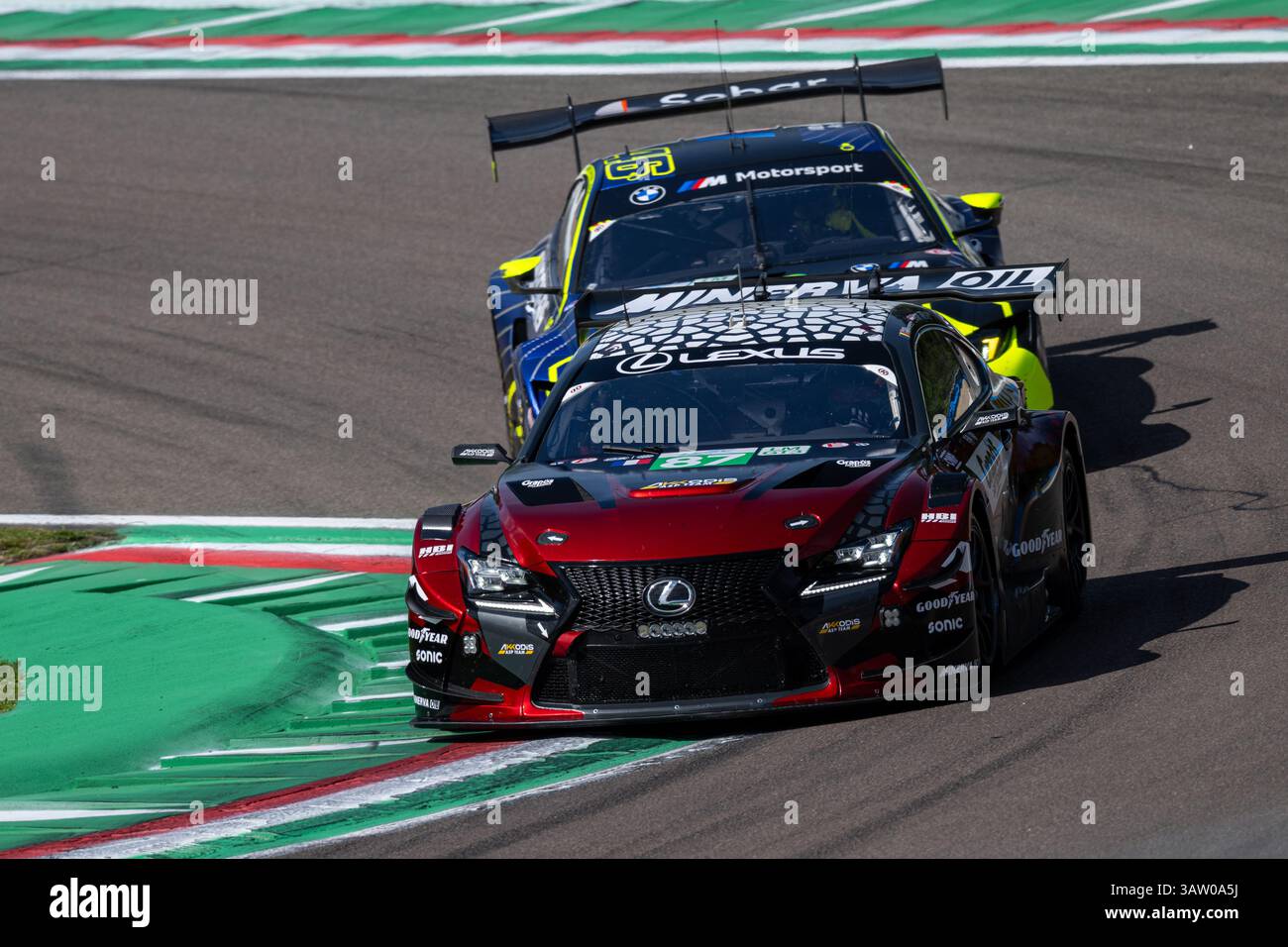Imola, Italy. 19 April, 2025. AKKODIS ASP TEAM #87 LMGT3 (UMBRARESCU ...