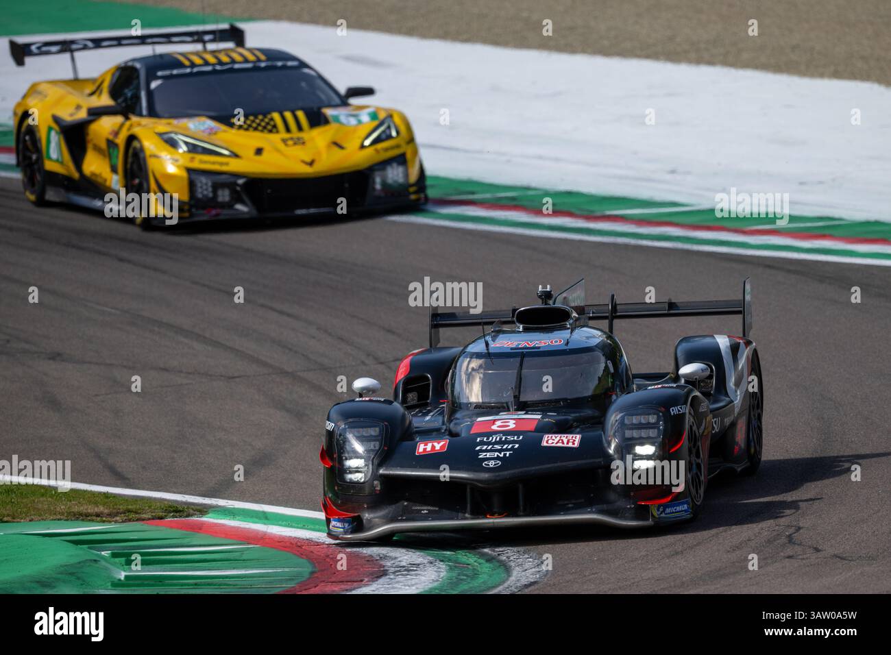 Imola, Italy. 19 April, 2025. TOYOTA GAZOO RACING #8 HYPERCAR (BUEMI ...