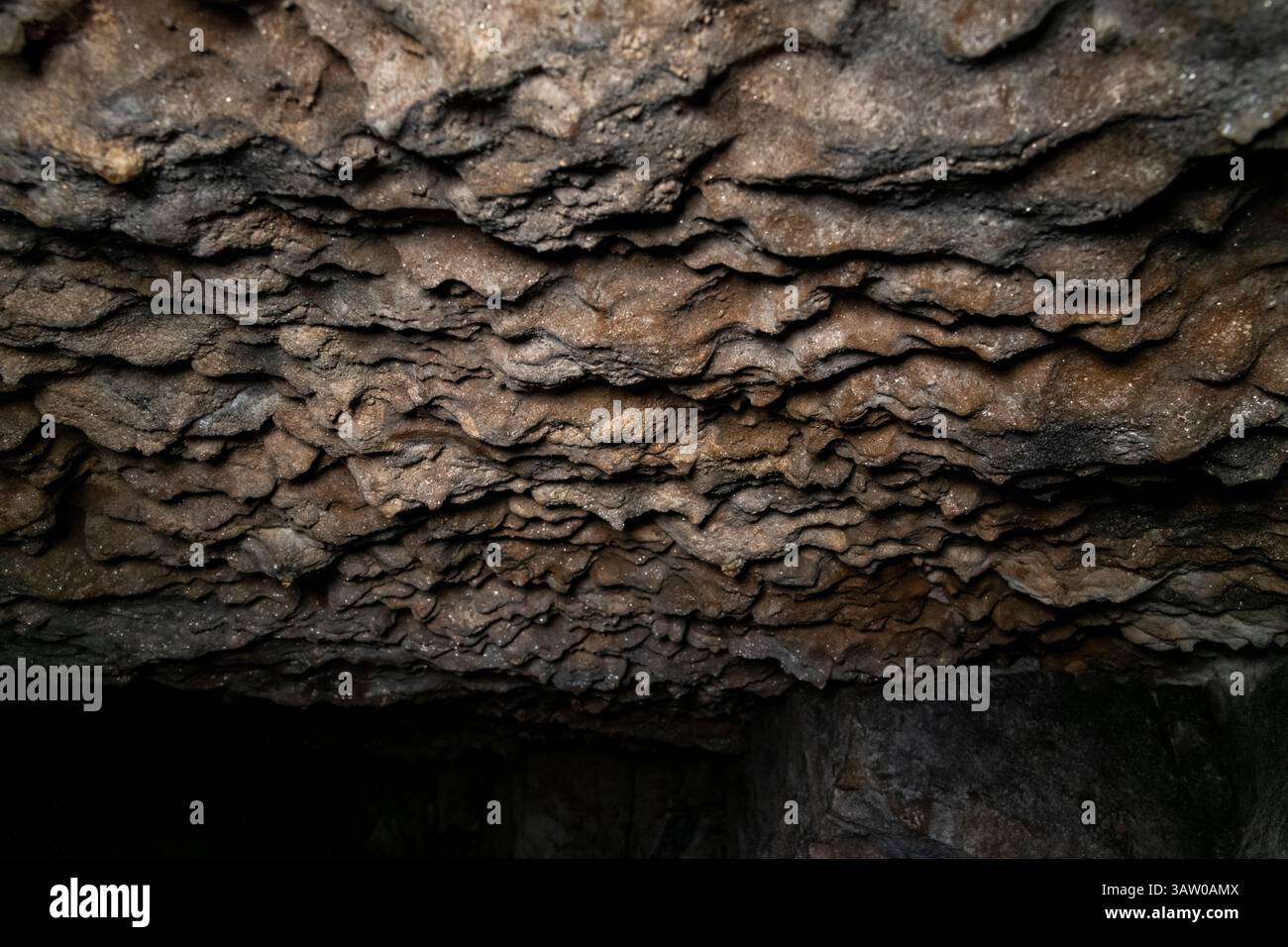 Thirst House cave in the nature reserve of Deepdale near Buxton in ...