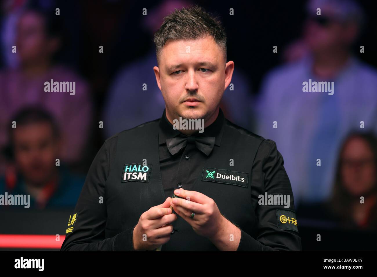 Kyren Wilson during his match against Lei Peifan (not pictured) during ...