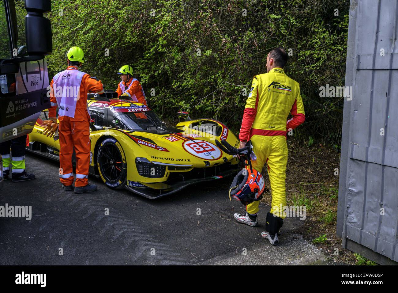 Imola, Italy. 19th Apr, 2025. Robert Kubica After Crash during FP3 at ...