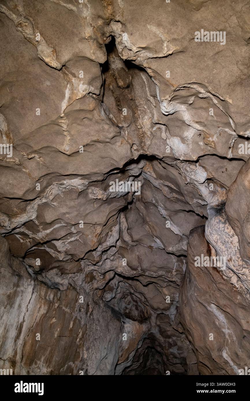 Thirst House cave in the nature reserve of Deepdale near Buxton in ...
