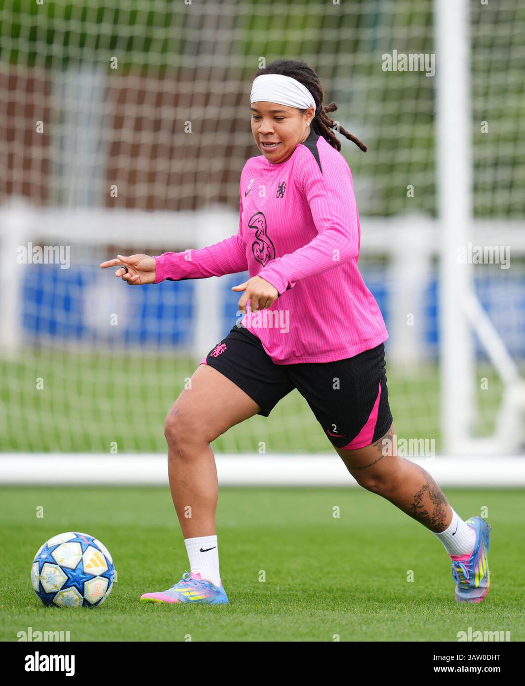 Chelsea's Mia Fishel during a training session at Cobham Training ...