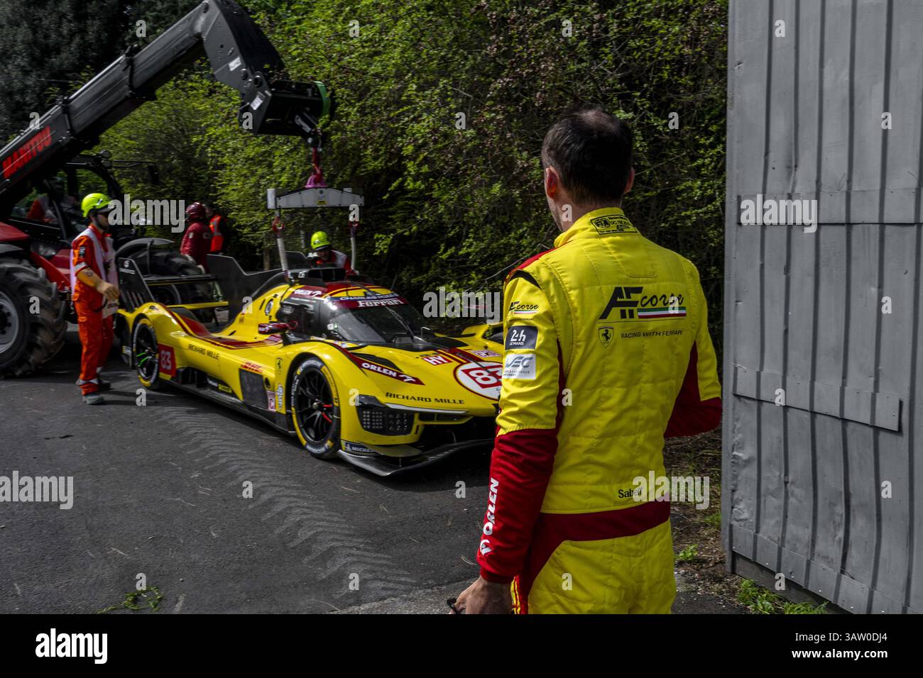 Imola, Italy. 19th Apr, 2025. Robert Kubica After Crash during FP3 at ...