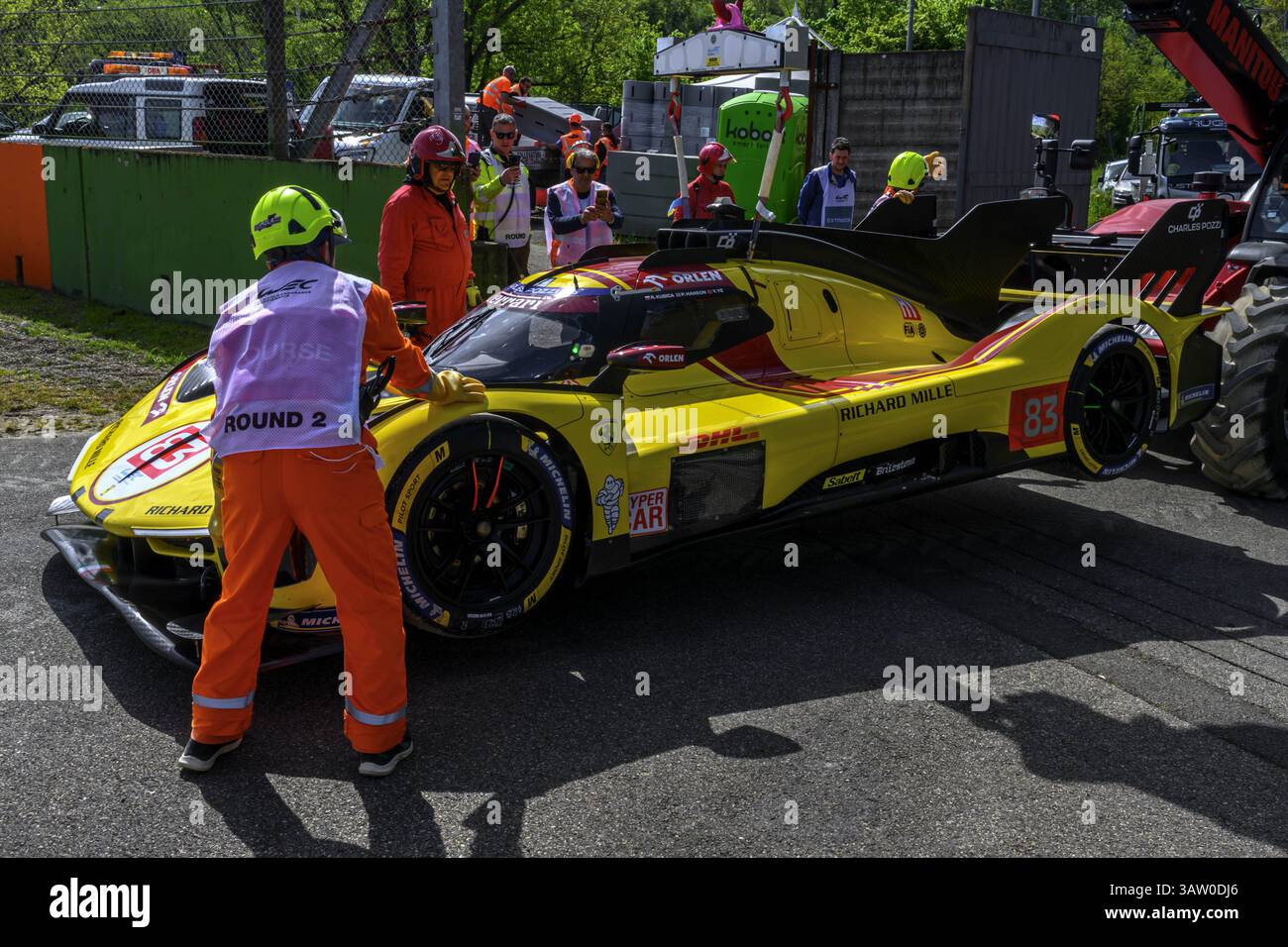 Imola, Italy. 19th Apr, 2025. Robert Kubica After Crash during FP3 at ...