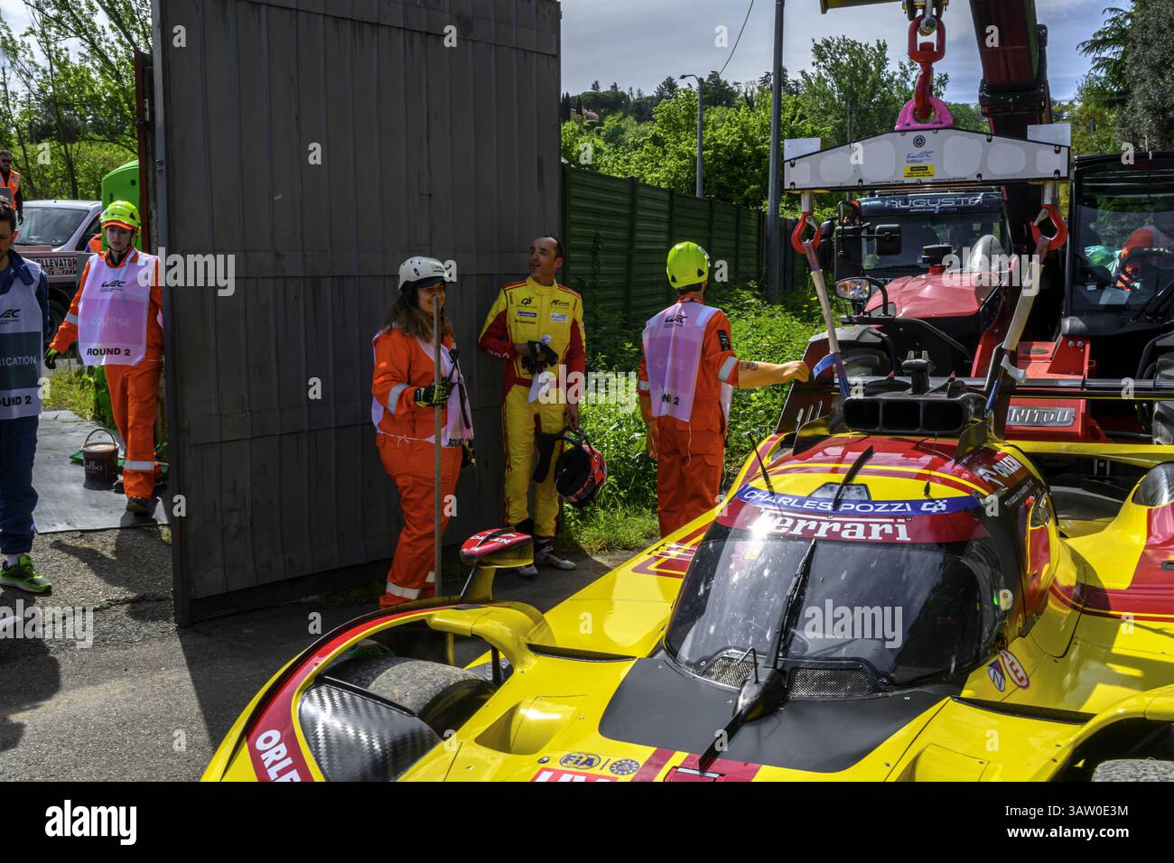 Imola, Italy. 19th Apr, 2025. Robert Kubica After Crash during FP3 at ...