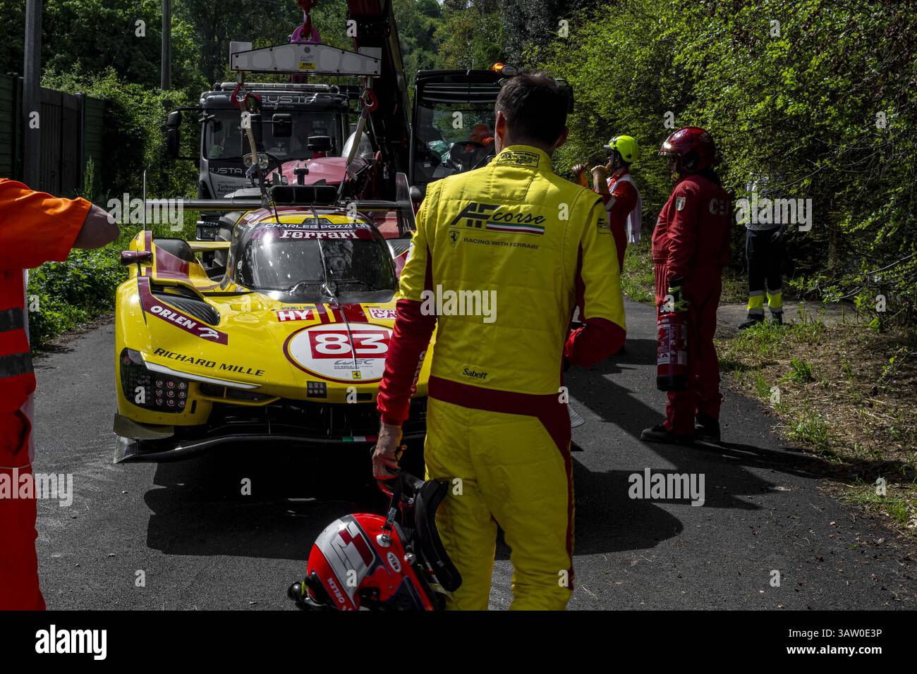 Imola, Italy. 19th Apr, 2025. Robert Kubica After Crash during FP3 at ...