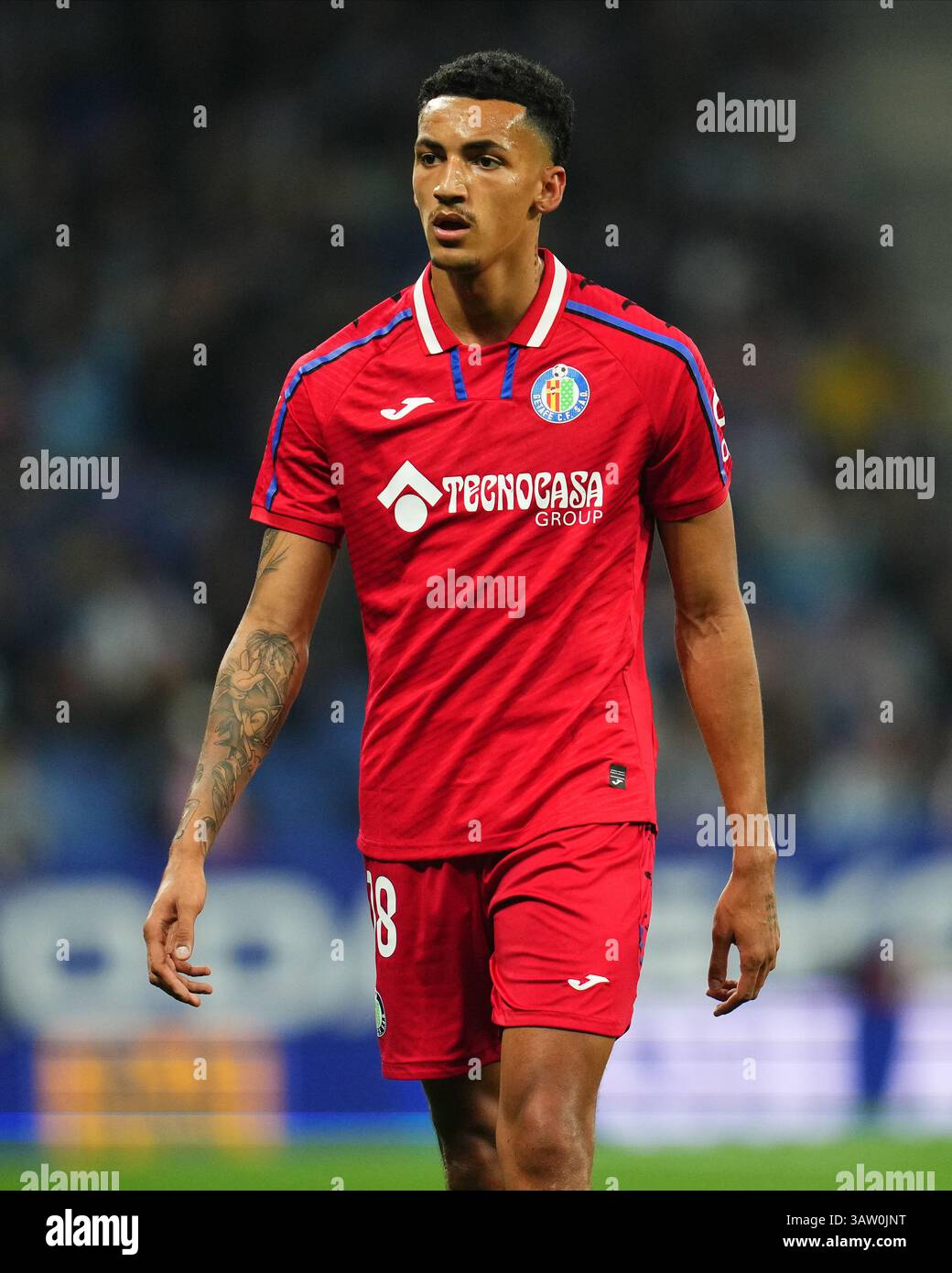 Barcelona, Spain. 18th Apr, 2025. Alvaro Rodriguez of Getafe CF during ...