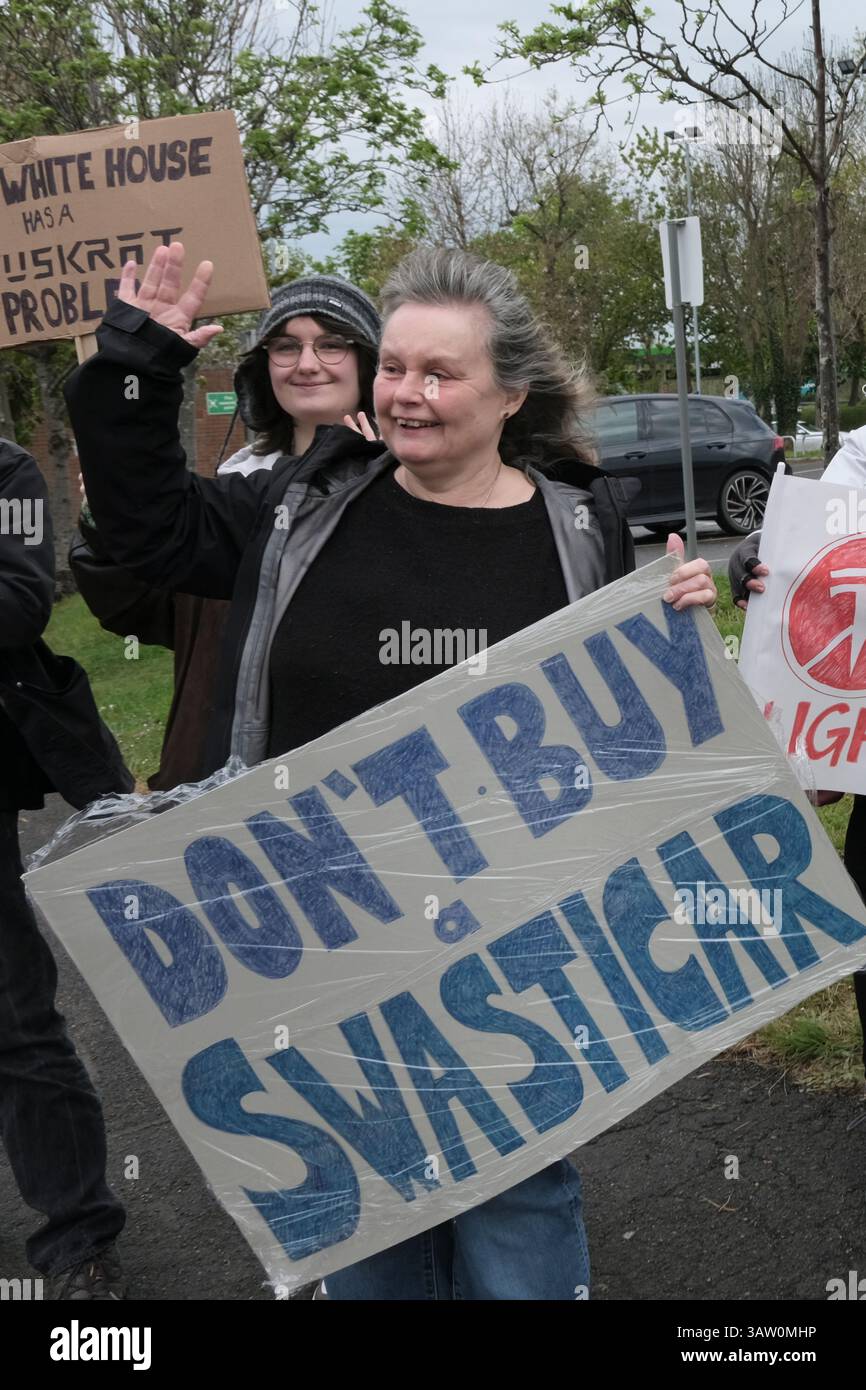 Bristol, UK. 19th Apr, 2025. Bristol Tesla Takedown with Americans for ...