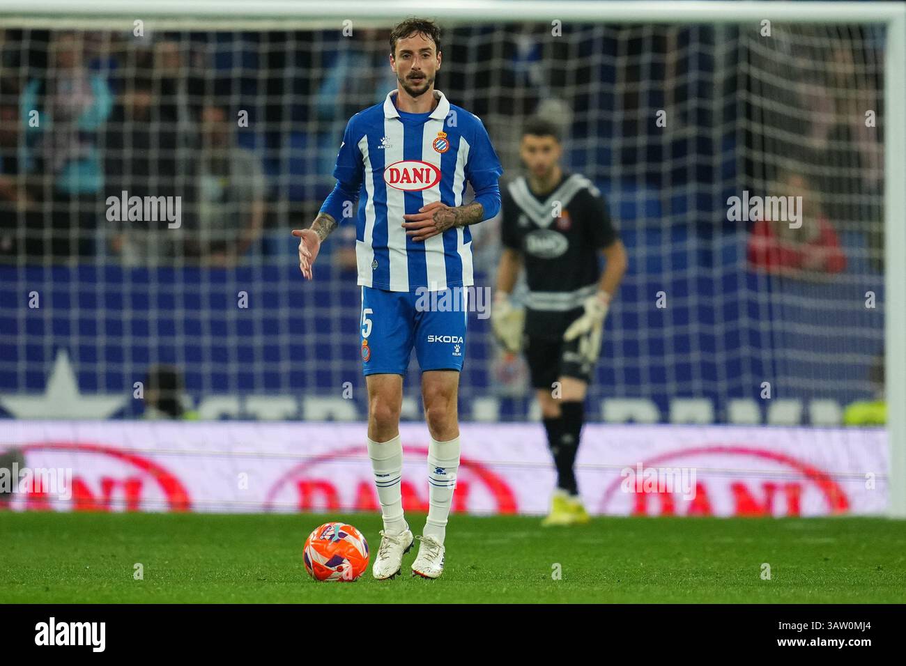 Barcelona, Spain. 18th Apr, 2025. Fernando Calero of RCD Espanyol ...