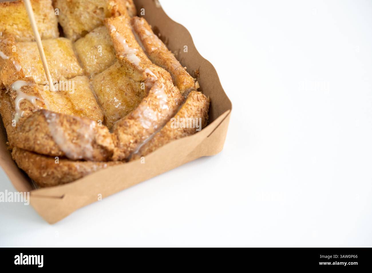 Bread toast with butter and sweet condensed milk for sale at Thai ...