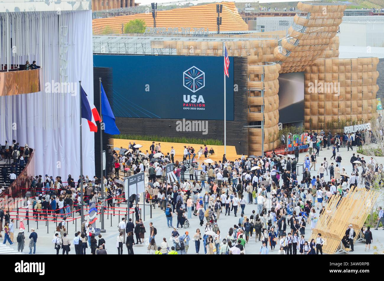 The exterior of the U.S. Pavilion at the Osaka Expo in Japan in April ...